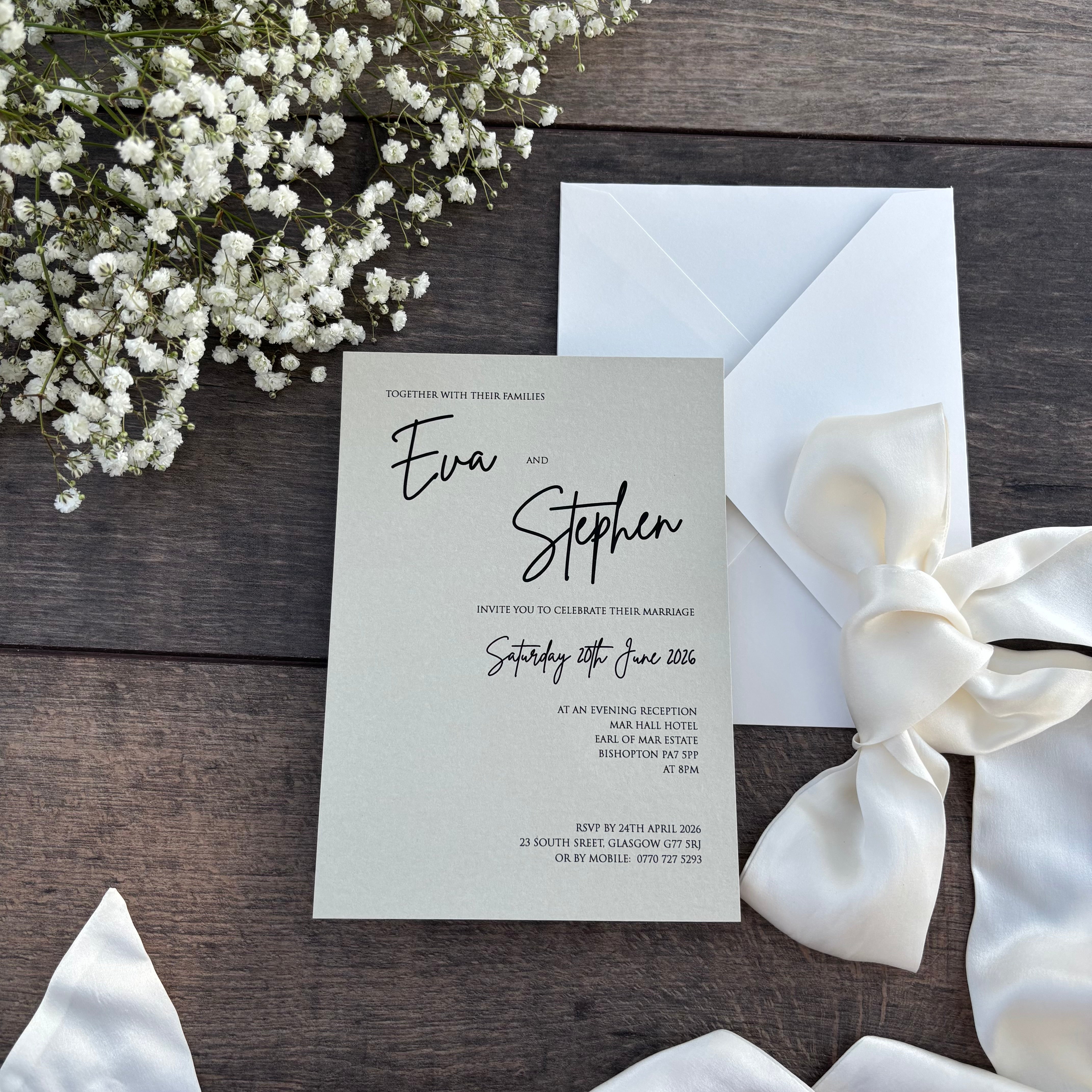 Eva Flat Card Invitation – THEIA ROCKS